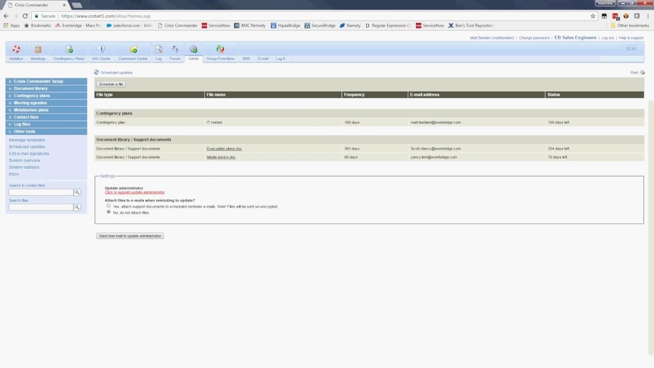 Crisis Commander web interface - Everbridge